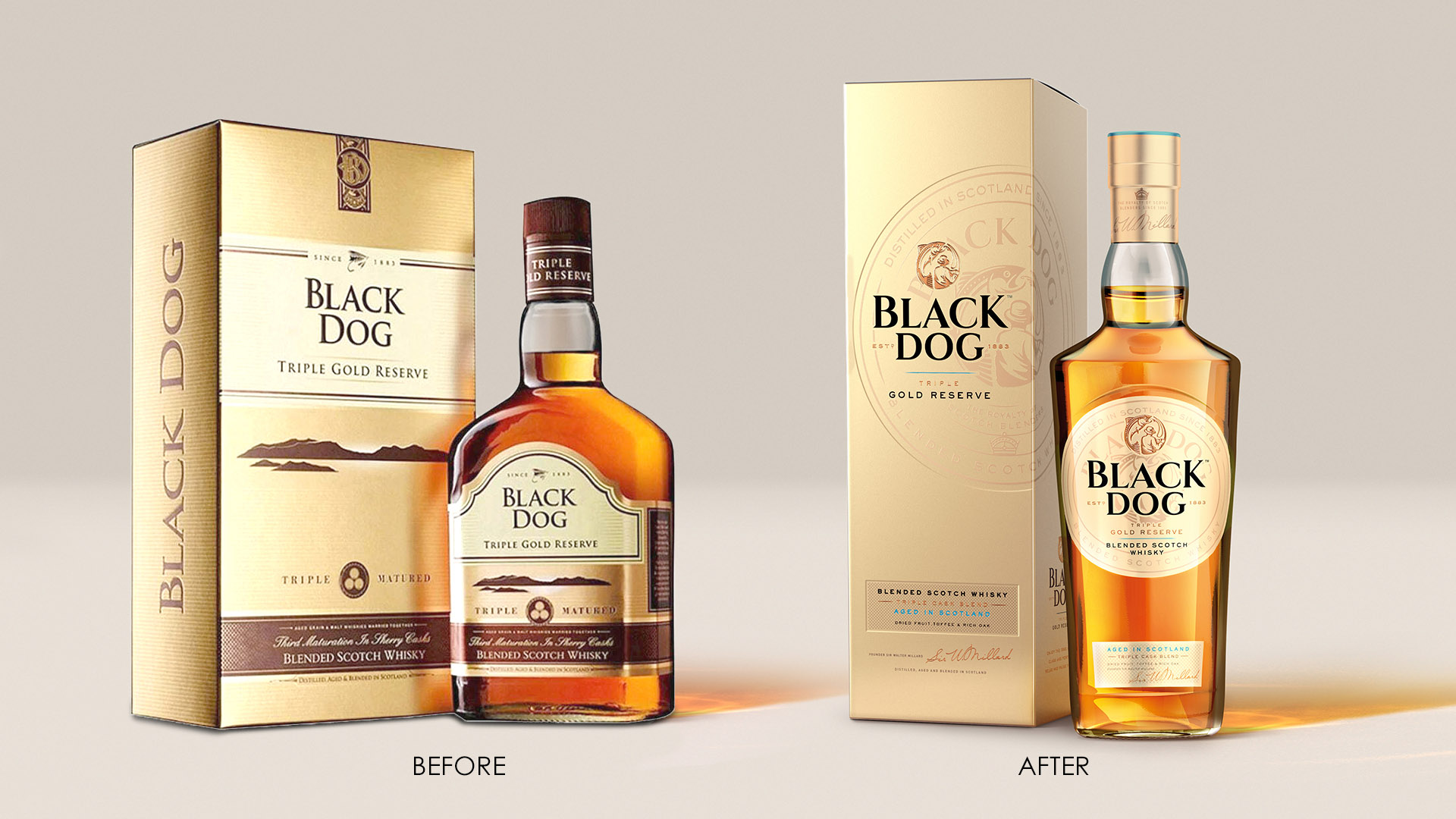 Black Dog Scotch Whisky redesign | DBA: Design Effectiveness Awards